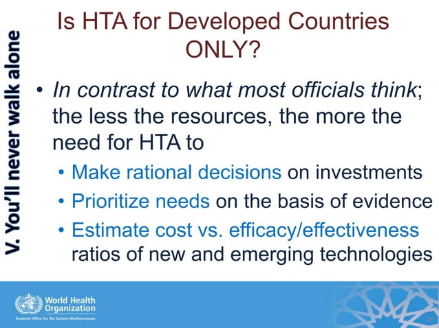 Health Technology Assessment (HTA): a tool for evidence-informed ...