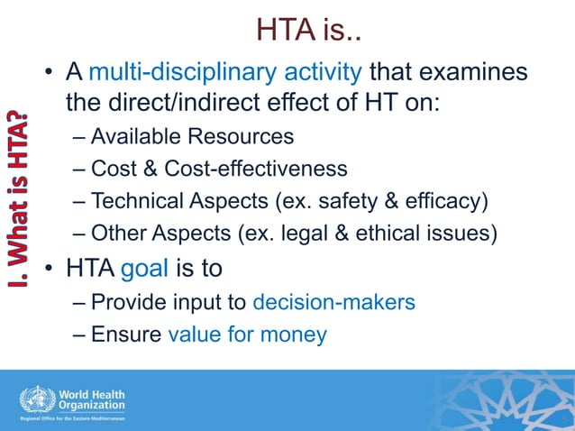 Health Technology Assessment (HTA): a tool for evidence-informed ...