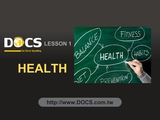 Health topic 1 | PPT