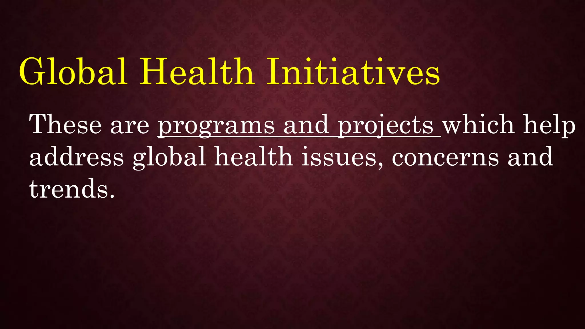 Grade 10 Health UNIT 3 health trends issues and concern Global level | PPTX