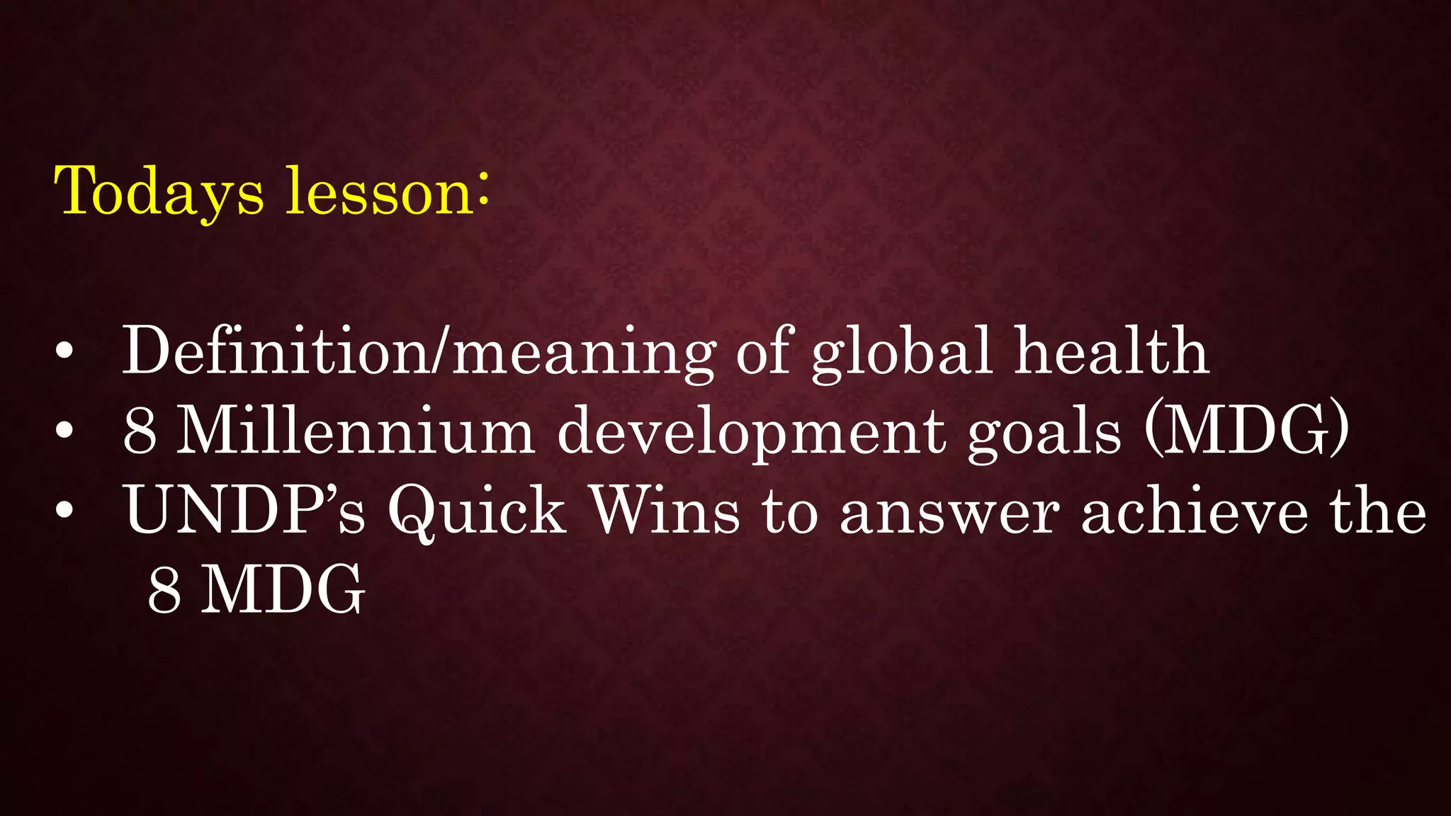 Grade 10 Health UNIT 3 health trends issues and concern Global level | PPTX