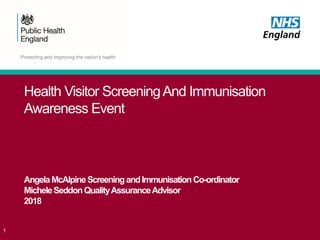 Health visitor screening and immunisation awareness event | PDF