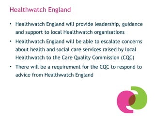 Healthwatch Presentation | PPT