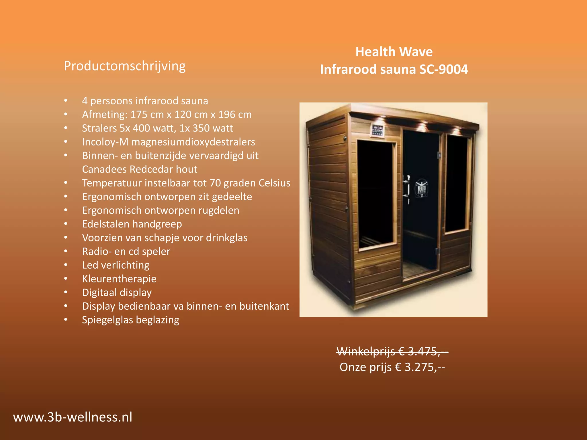 Health Wave infrarood sauna | PPTX