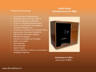 Health Wave infrarood sauna | PPTX