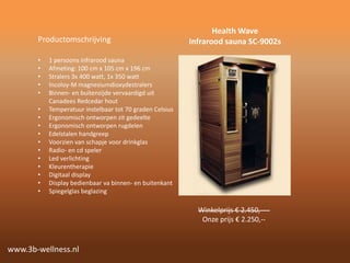 Health Wave infrarood sauna | PPTX