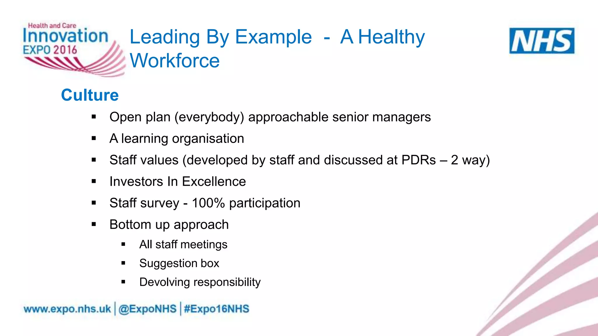 NHS Health and Wellbeing Workshop | PPTX