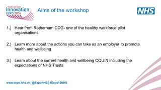 NHS Health and Wellbeing Workshop | PPTX