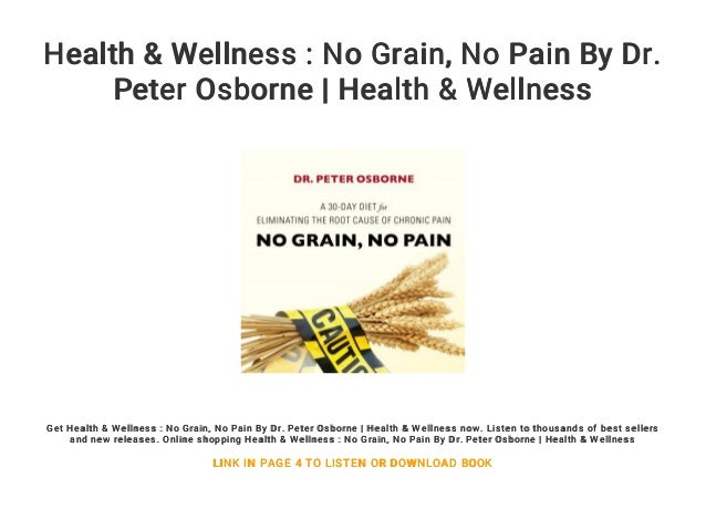Dr Peter Osborne Credentials / Dr Peter Osborne - No Grain, No Pain ...