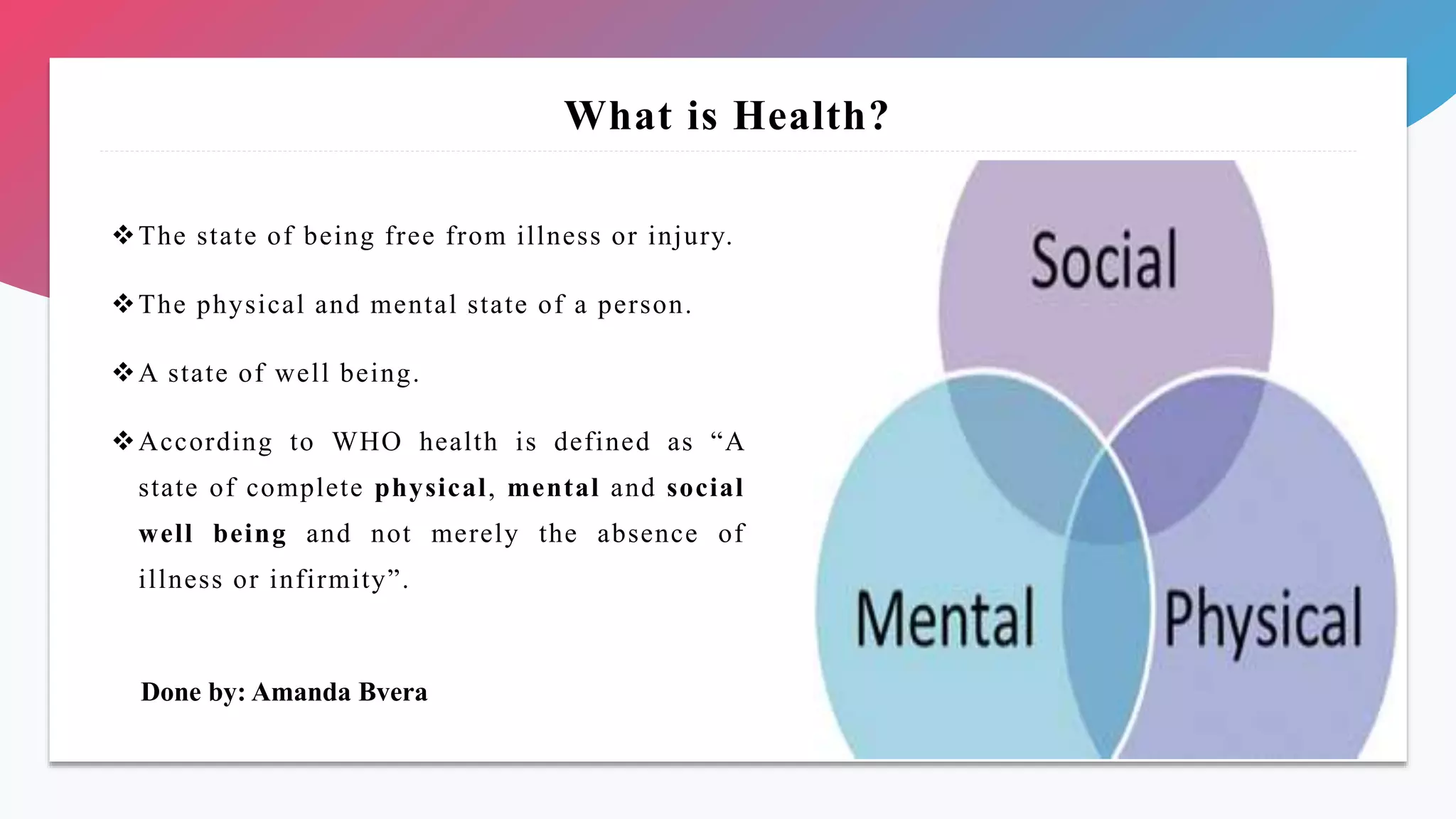 Health and Well being for kids aged 10-13 | PPTX