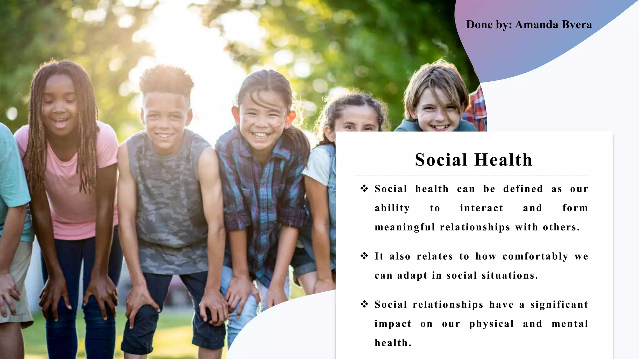 Health and Well being for kids aged 10-13 | PPTX