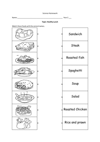 Healthy food-crosswords-fun-activities-games-worksheet-template 41218 | DOC