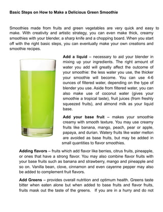 Healthy Smoothie Recipes | PDF
