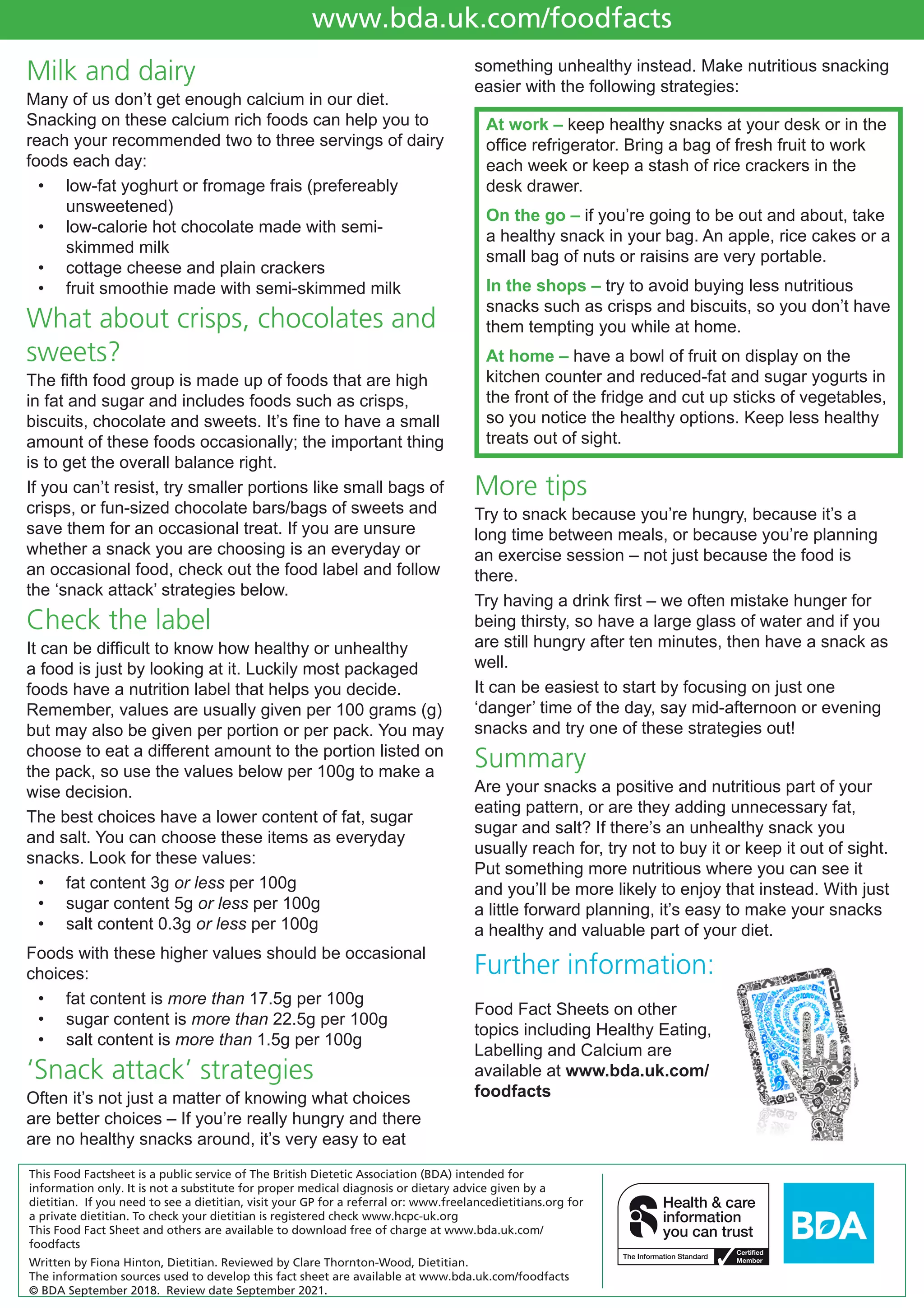 Healthy snacks-food-fact-sheet | PDF