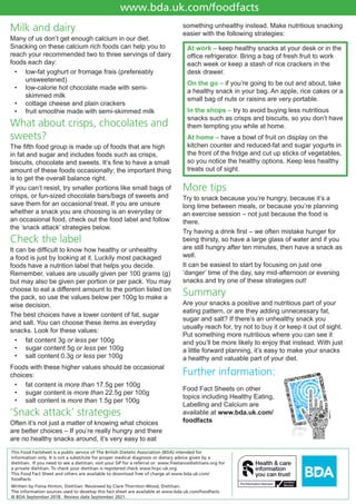 Healthy snacks-food-fact-sheet | PDF