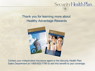 Healthy Advantage Rewards | PPT