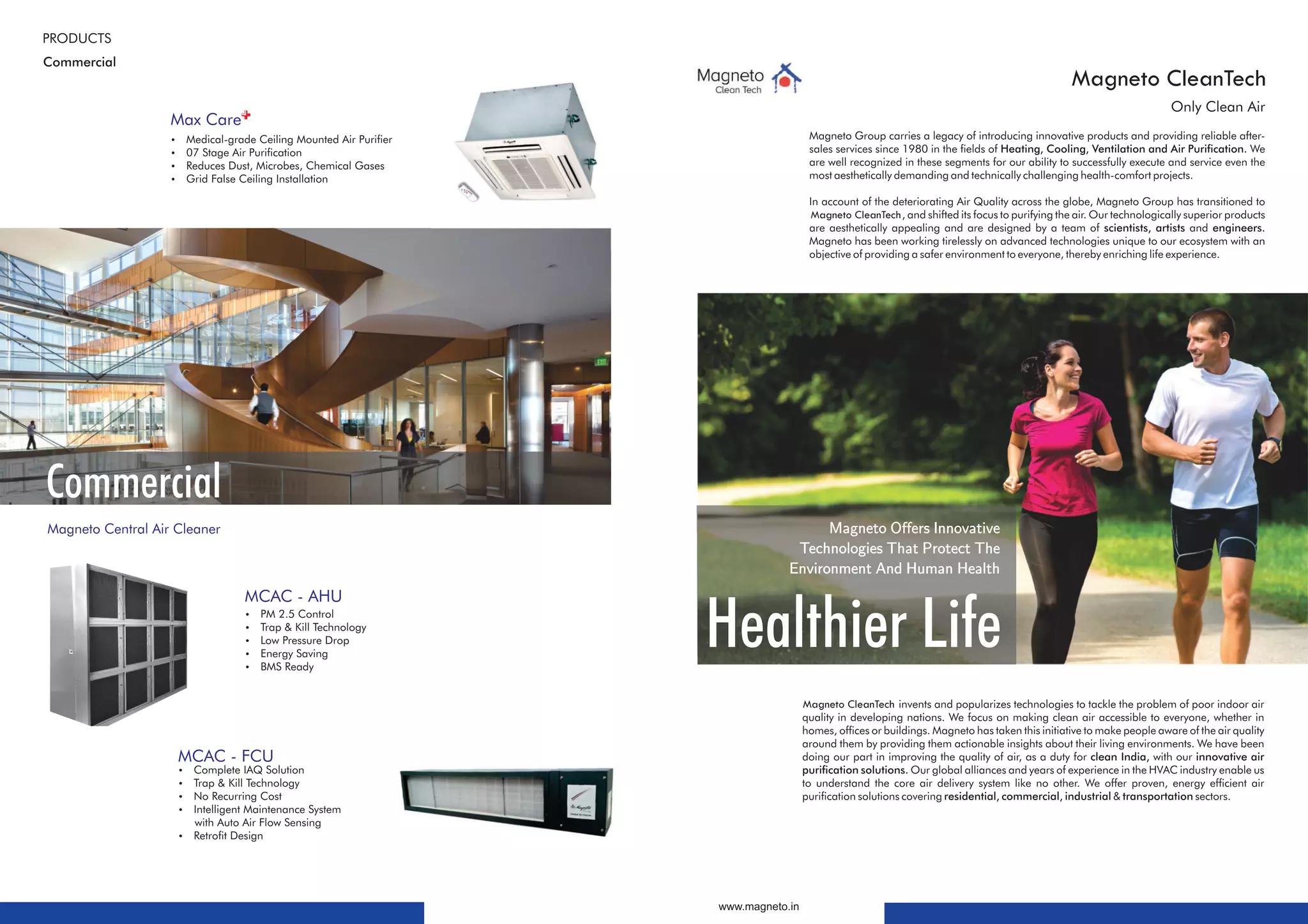 Magneto CleanTech - Healthy Air Catalogue | PDF