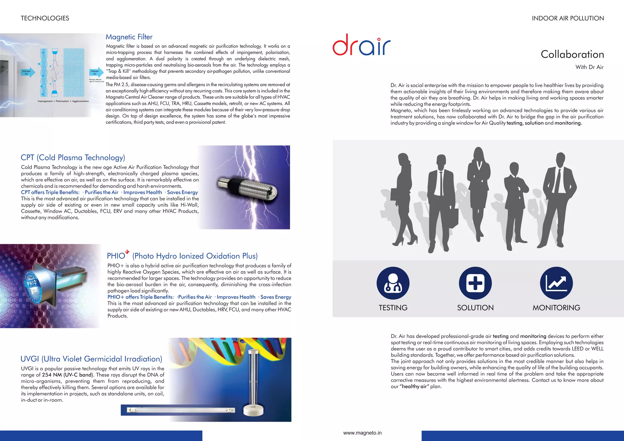 Magneto CleanTech - Healthy Air Catalogue | PDF