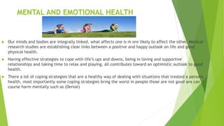 Healthy and safe living | PPTX