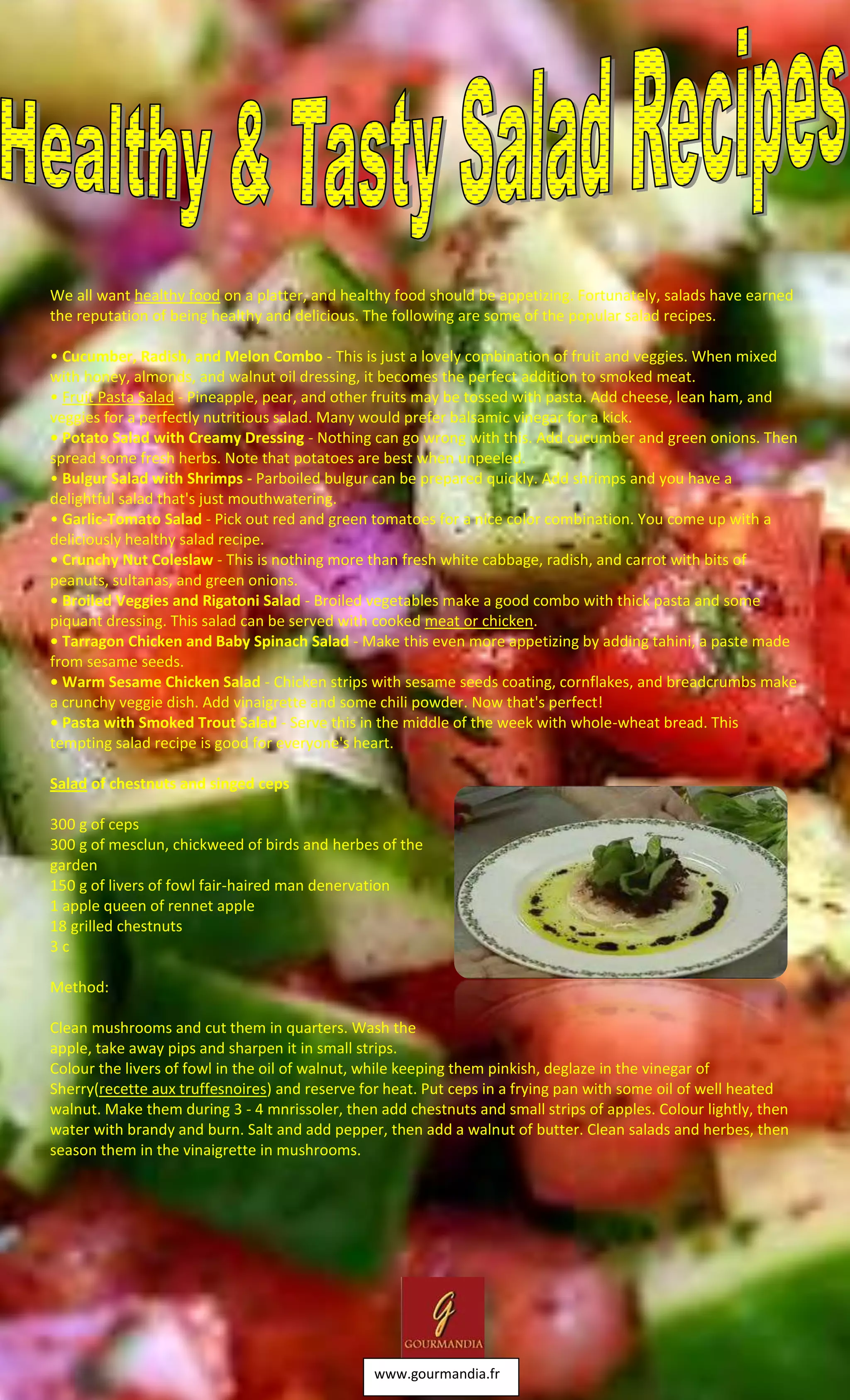 Healthy and salad recipes | DOCX
