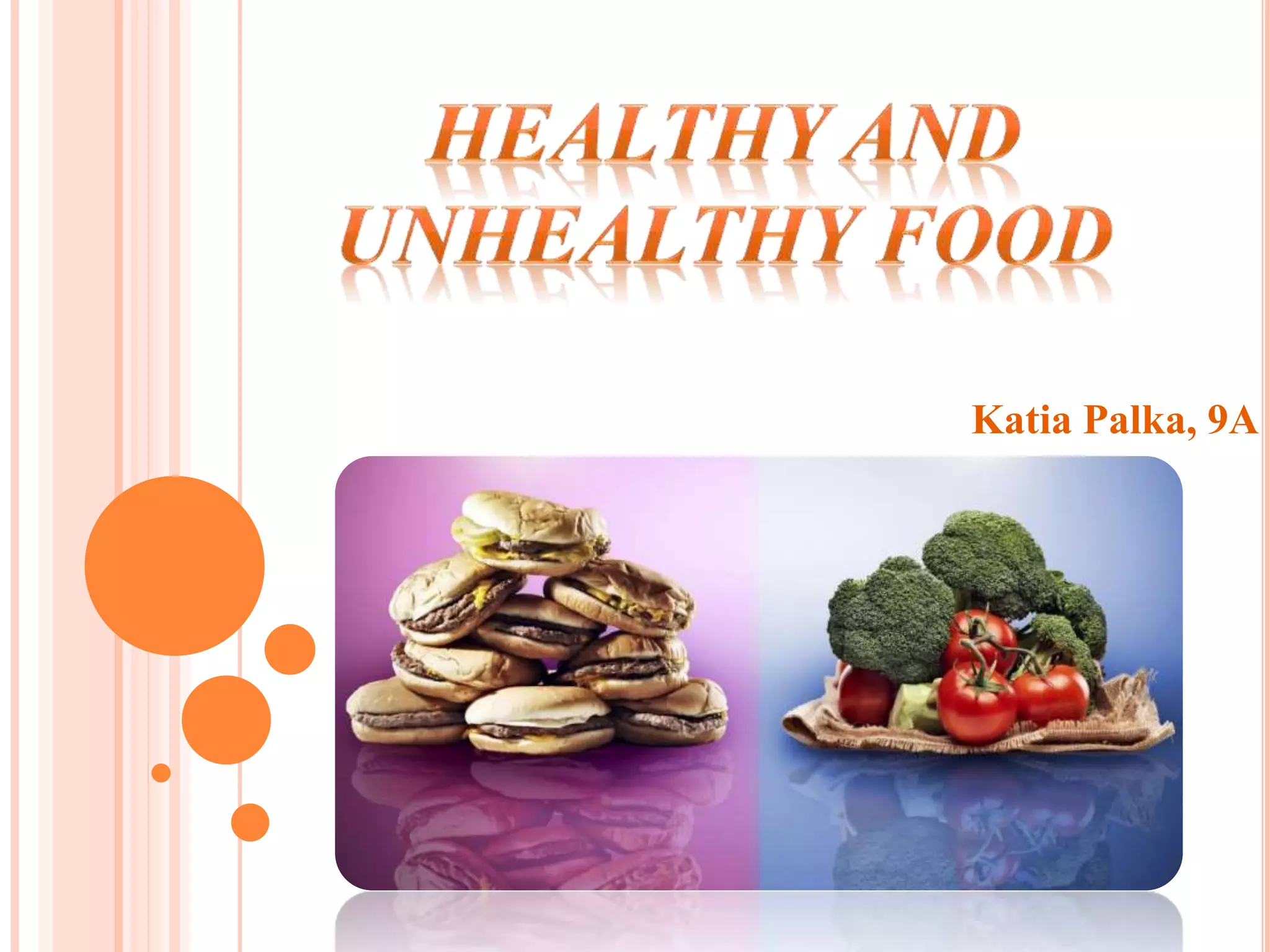 Healthy and unhealthy food | PPTX
