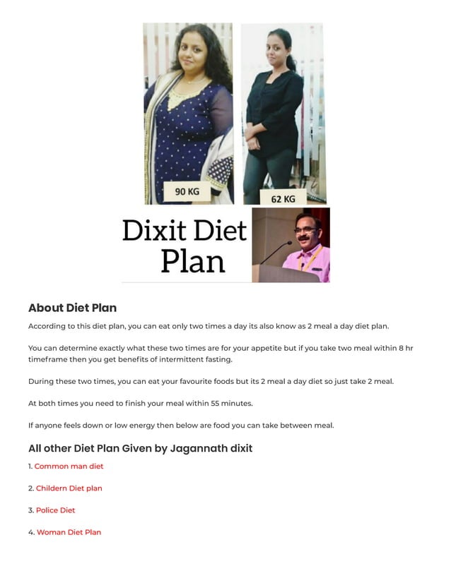 Dixit Diet plan | PDF
