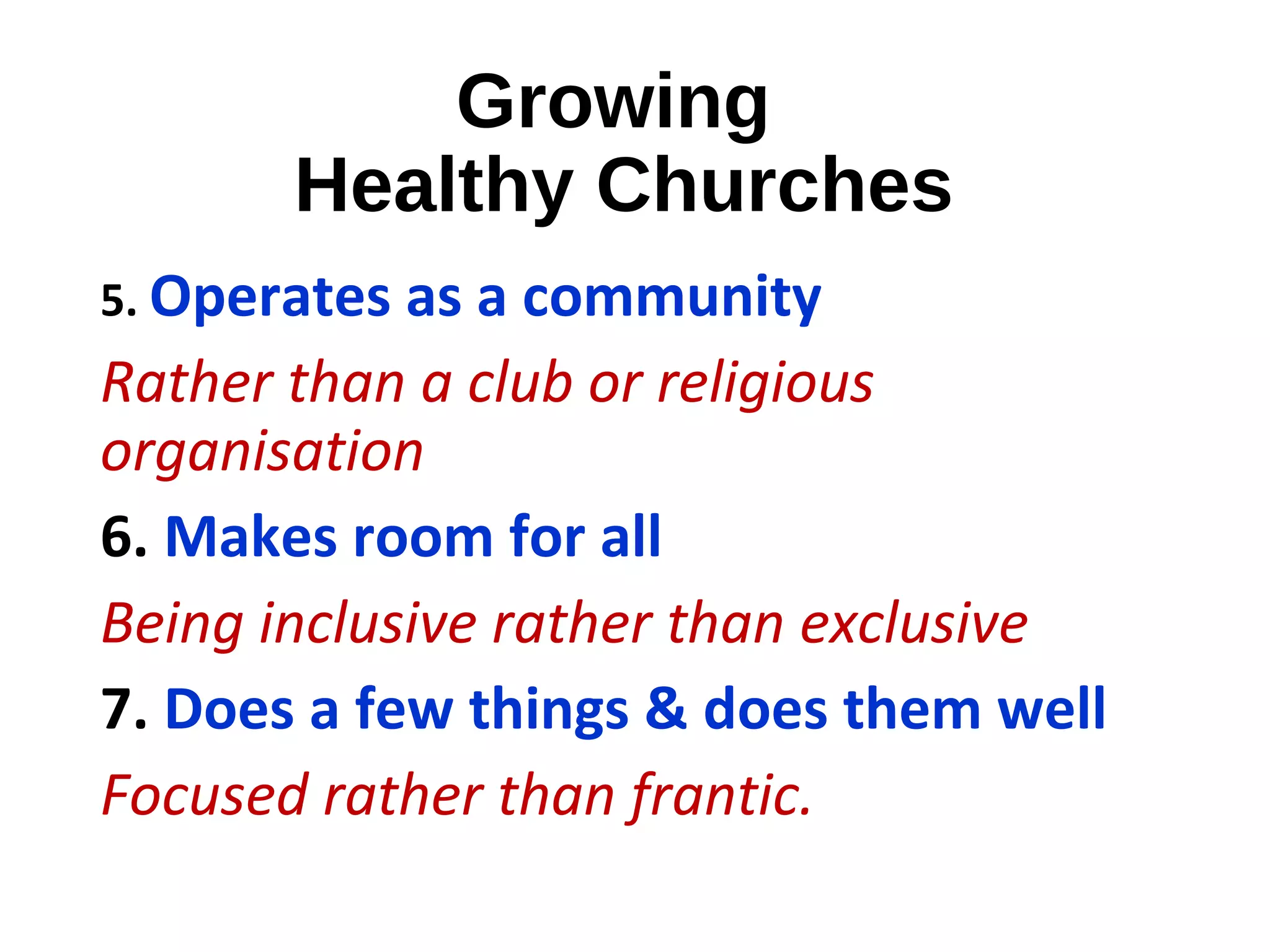 Healthy churches 1 25 2-18 | PPT