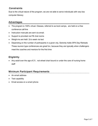 Healthy Churches Now ~ Wellness Program: PROPOSAL | PDF
