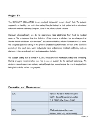 Healthy Churches Now ~ Wellness Program: PROPOSAL | PDF