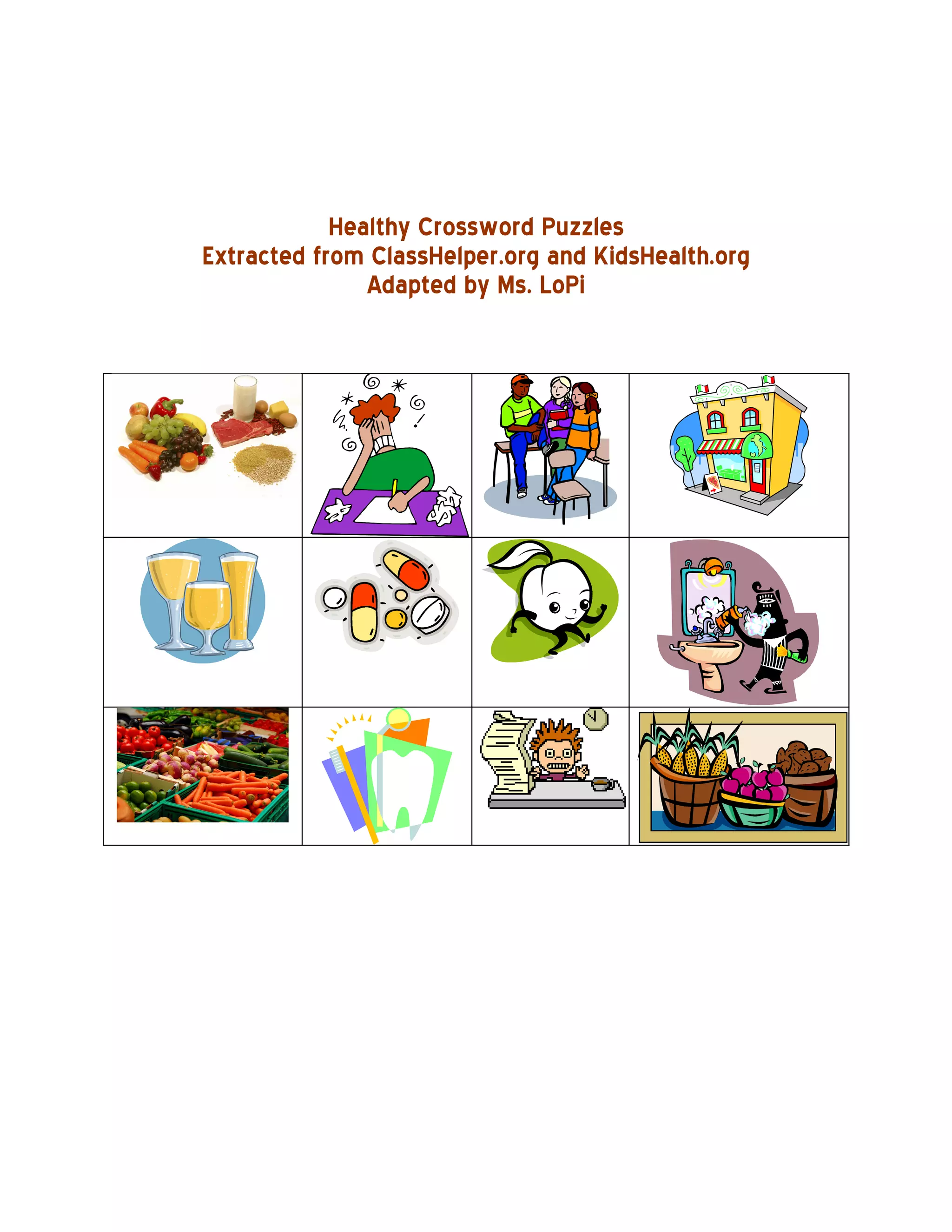 Healthy crossword puzzles | DOC