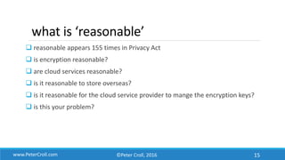 Brisbane Health-y data: Privacy and Legal Framework | PPT