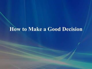 Healthy decision making | PPTX