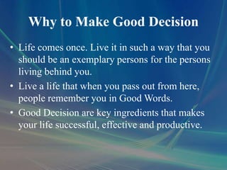 Healthy decision making | PPTX