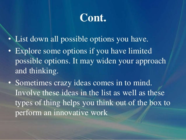 Healthy decision making