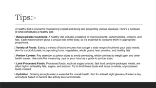 Healthy Diest Tips,for every age group . | PPT