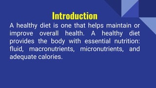 Healthy diet chart | PPT