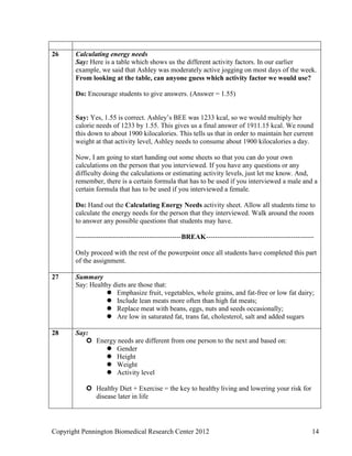 Healthy diet plan Unit 2 teen curriculum | PDF