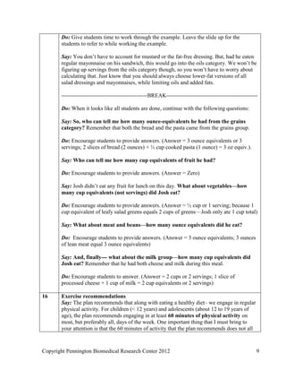 Healthy diet plan Unit 2 teen curriculum | PDF