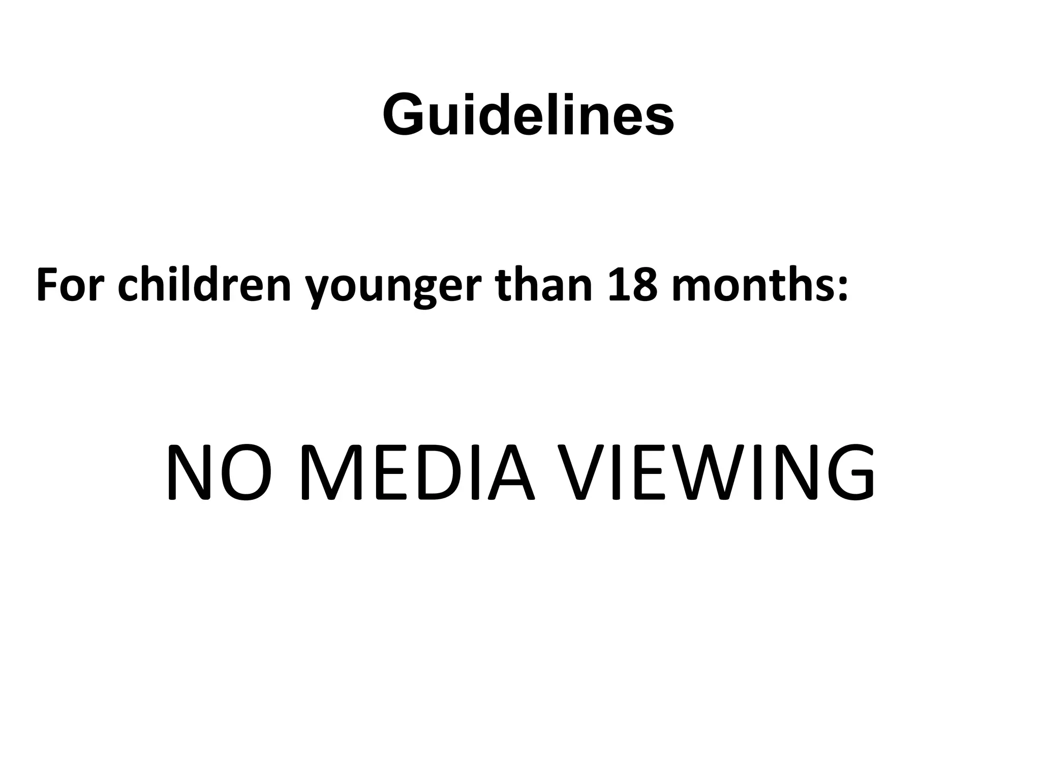 Healthy digital media use habits for babies, toddlers & preschoolers | PPTX