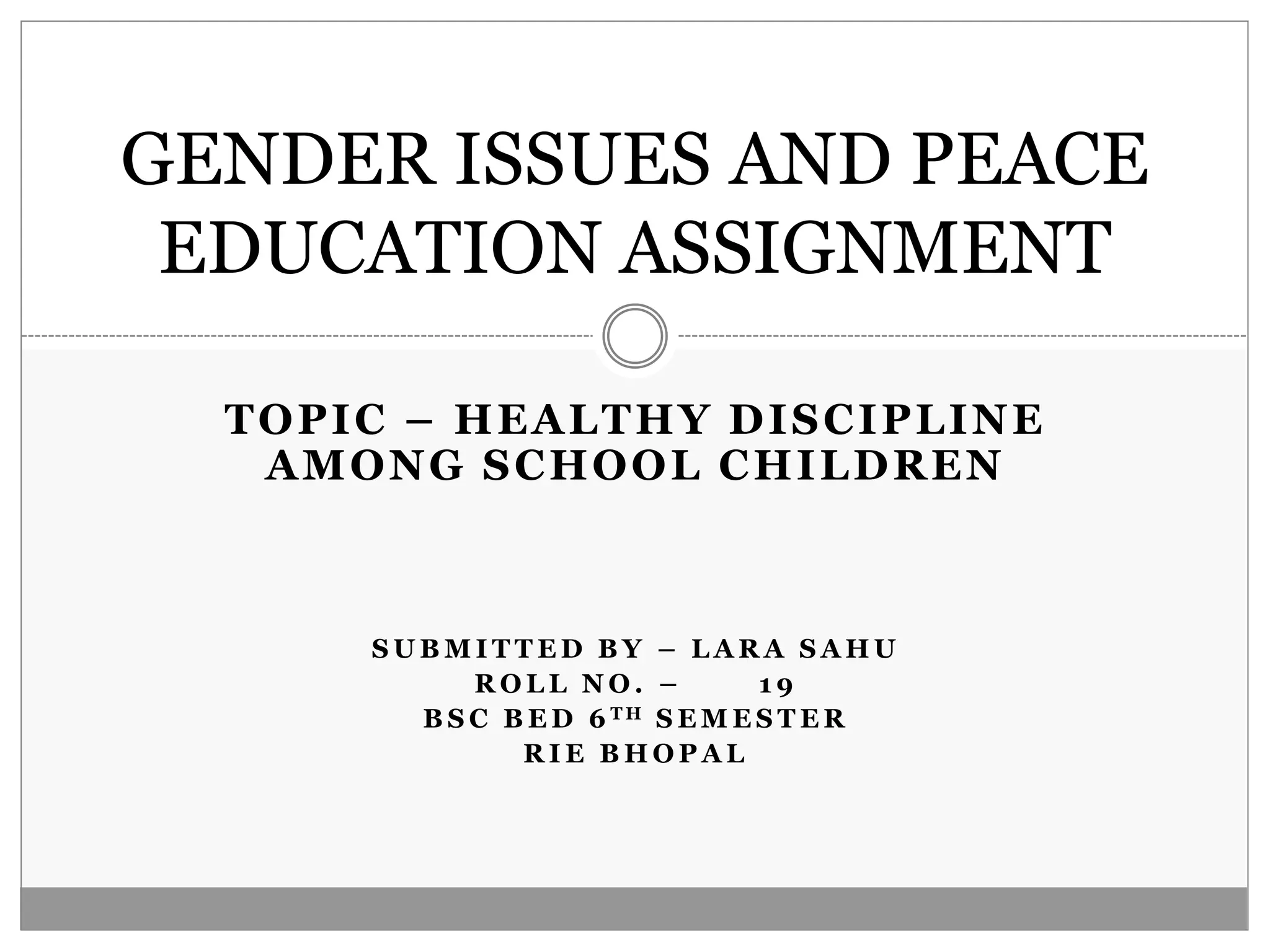 Healthy discipline | PPT