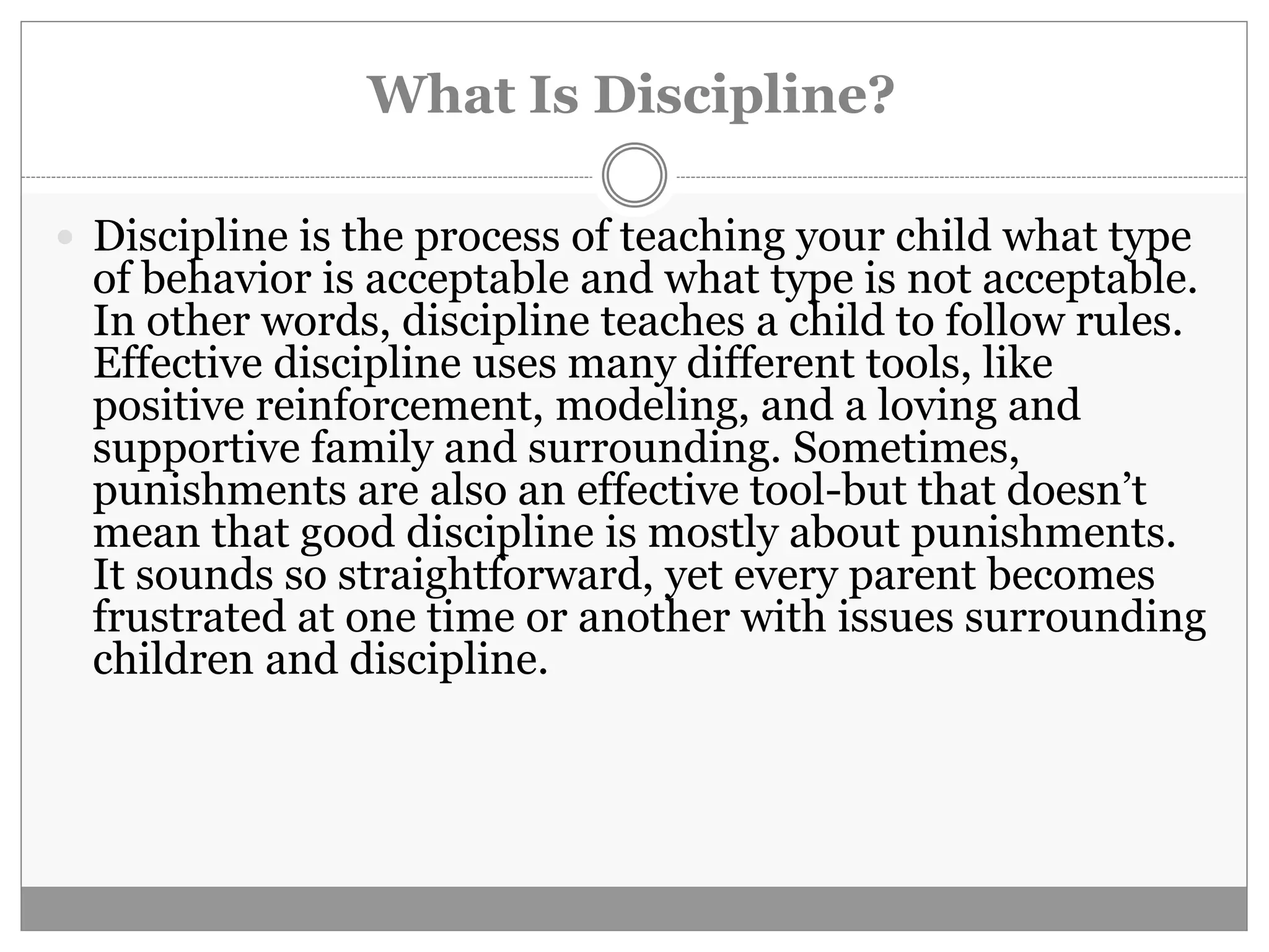 Healthy discipline | PPTX
