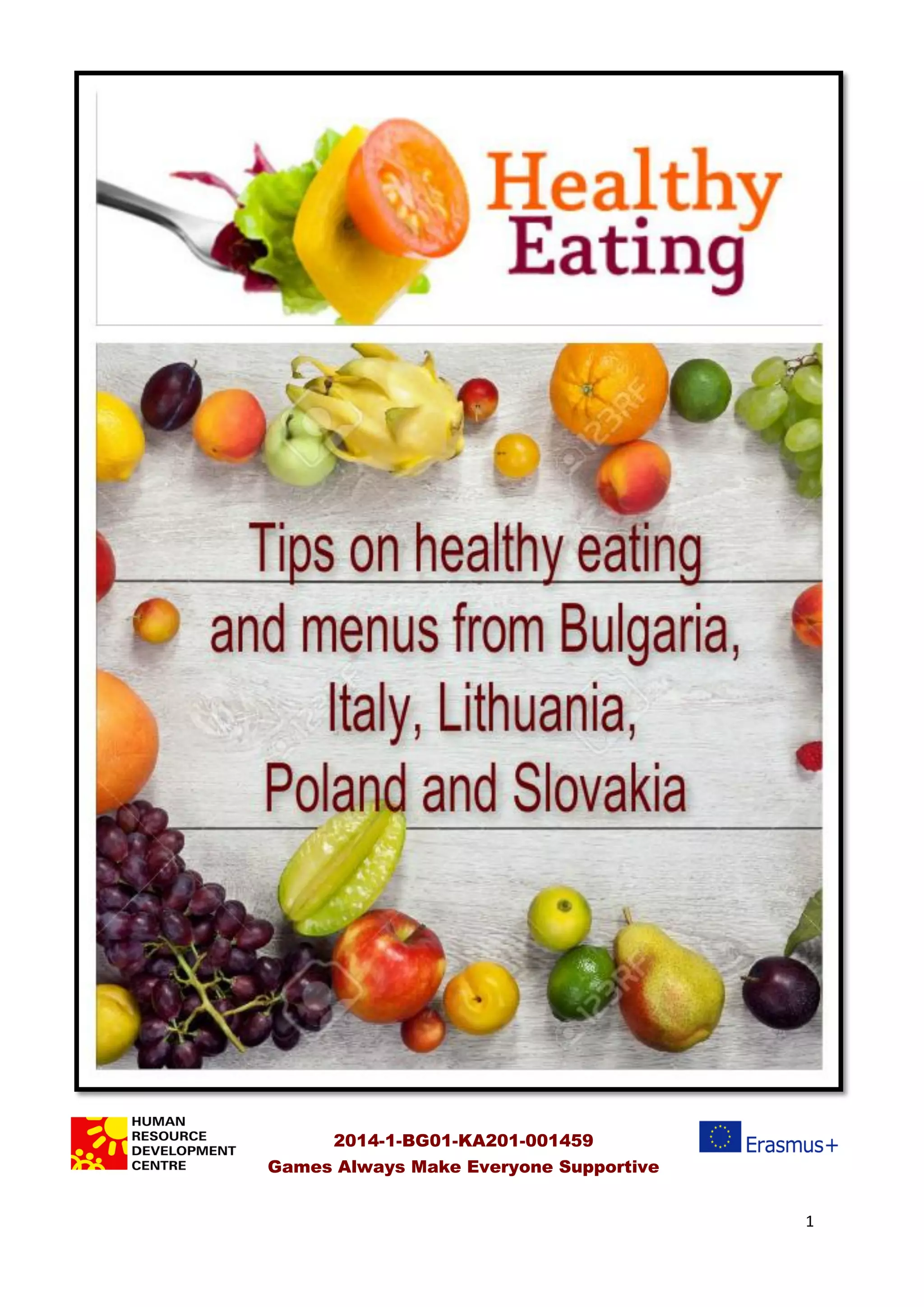 Healthy eating booklet-project games | PDF