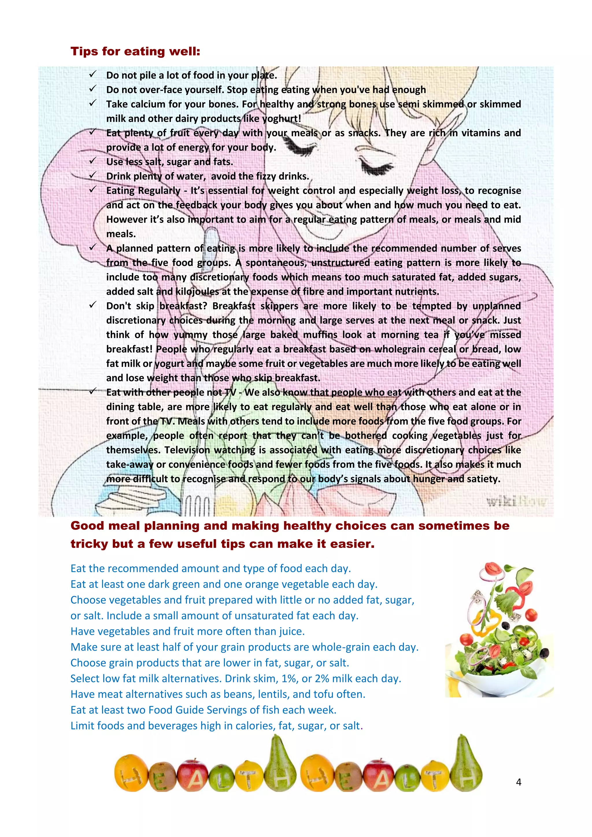 Healthy eating booklet-project games | PDF