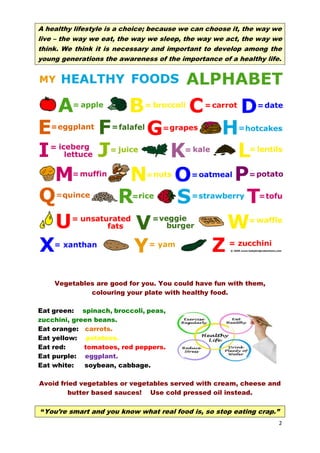 Healthy eating booklet-project games | PDF
