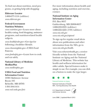 Healthy Eating for Those 50 and Over | PDF
