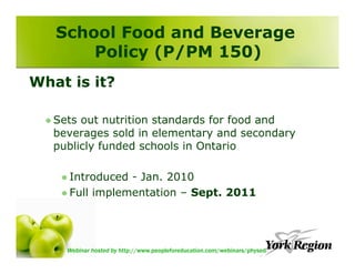 Healthy Food: Guide for Schools to New Policy | PDF