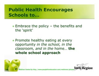 Healthy Food: Guide for Schools to New Policy | PDF