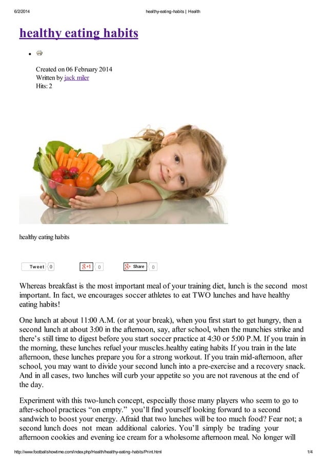 Healthy eating habits | PDF