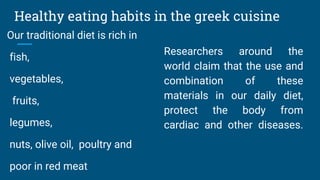 Healthy eating habits in our traditional cuisine | PPT