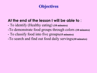 Healthy eating lesson 2 | PPT | Healthy Cooking and Eating | Food & Drink